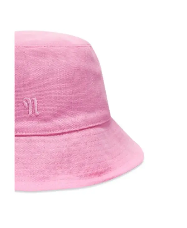 Nanushka Caran Logo Embroidered Bucket Hat - Pink