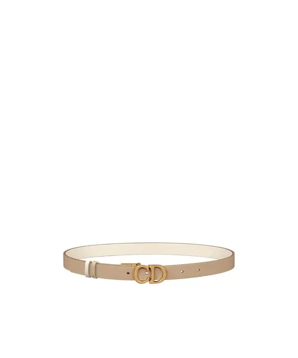 Dior Reversible Saddle Belt - Nude