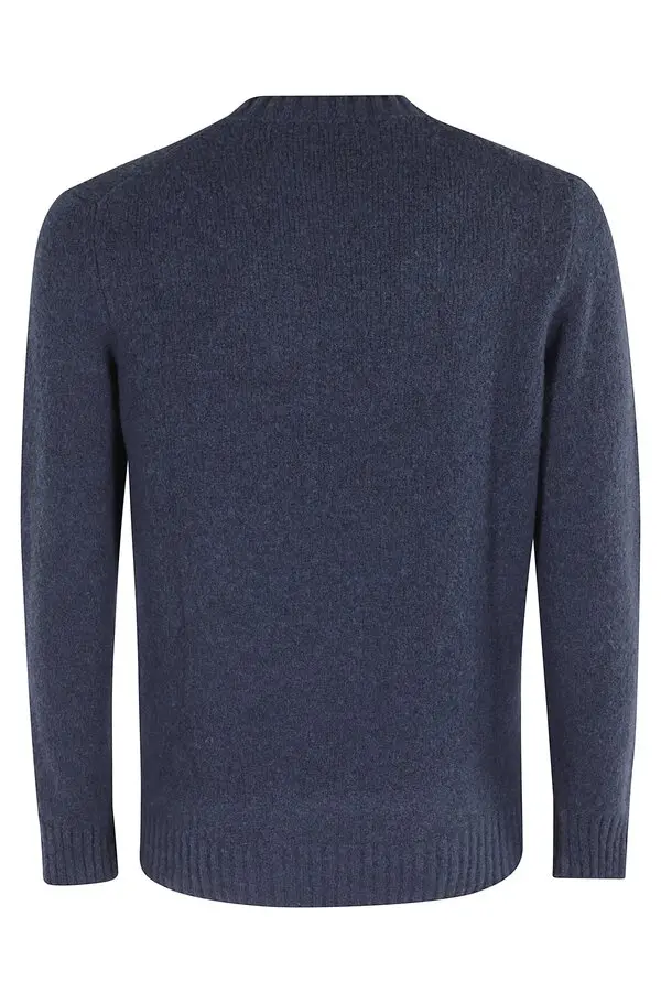 KANGRA Long-sleeved Crew Neck Sweater - Blue