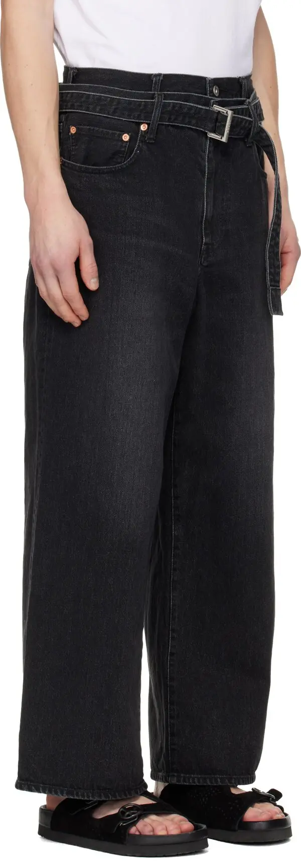 Sacai Belted Denim Jeans