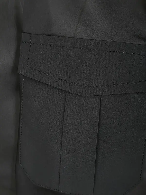 Sacai Sleeveless Flared Hem Top With Pocket Detail