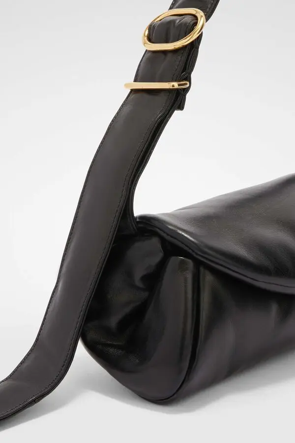 JIL SANDER Padded Shoulder Bag With Embossed Logo