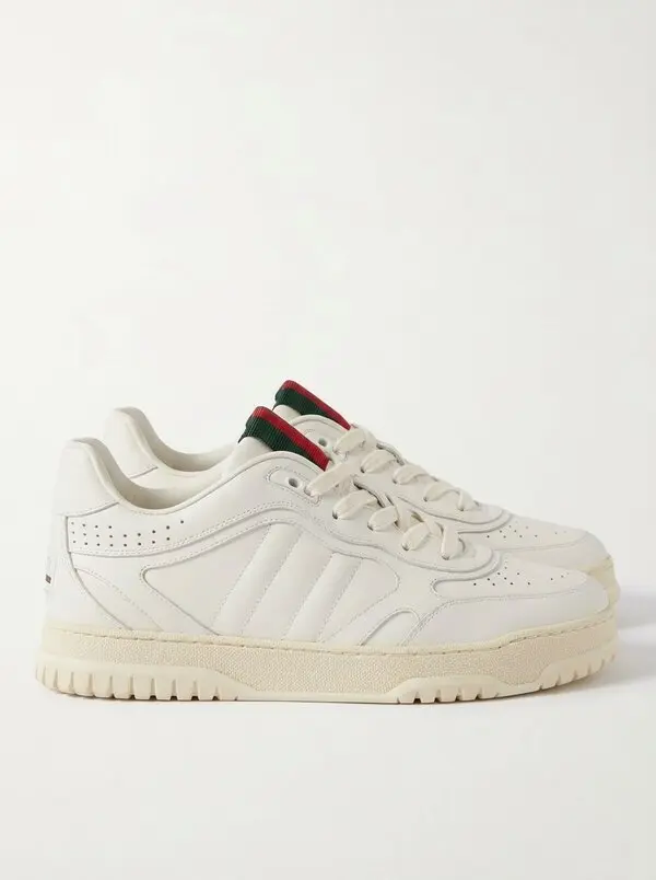 Gucci Leather Low-top Sneakers - White
