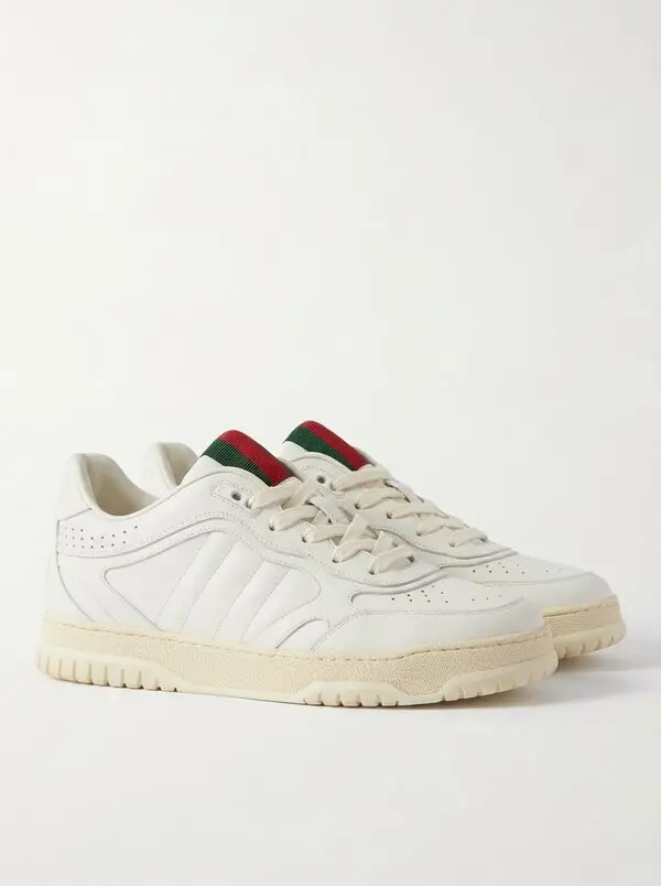Gucci Leather Low-top Sneakers - White