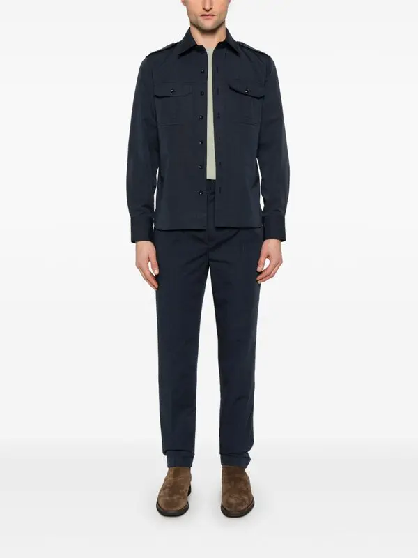 TOM FORD Fluid Poplin Double Pleat Pants