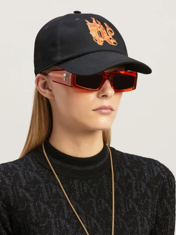 Palm Angels Burning Monogram Baseball Cap