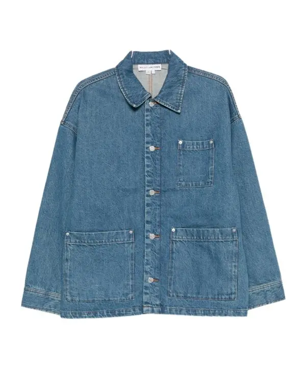 A.p.c. X Marc Jacobs Logo Embroidered Denim Jacket