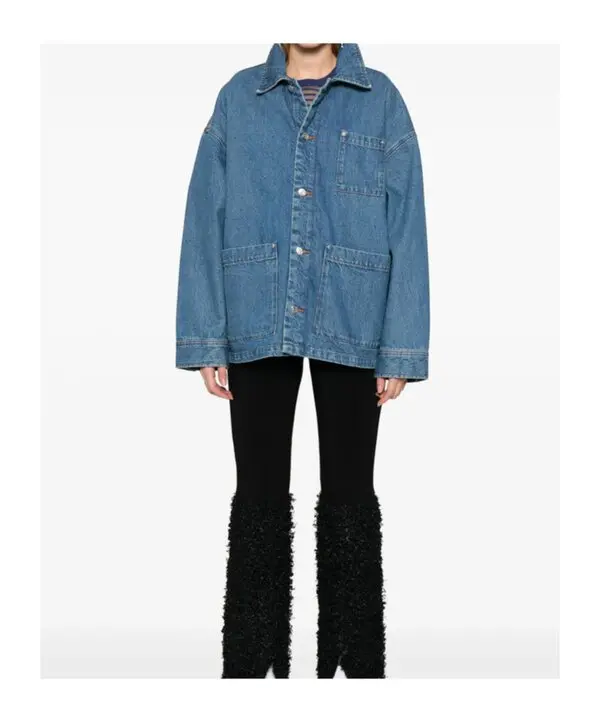 A.p.c. X Marc Jacobs Logo Embroidered Denim Jacket