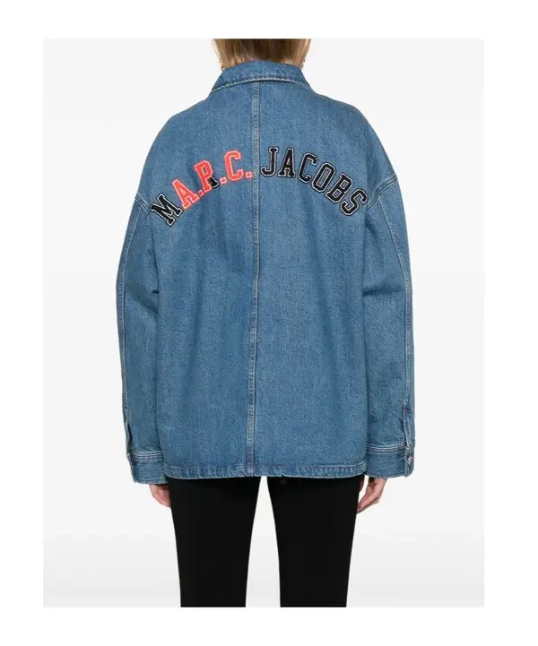 A.p.c. X Marc Jacobs Logo Embroidered Denim Jacket