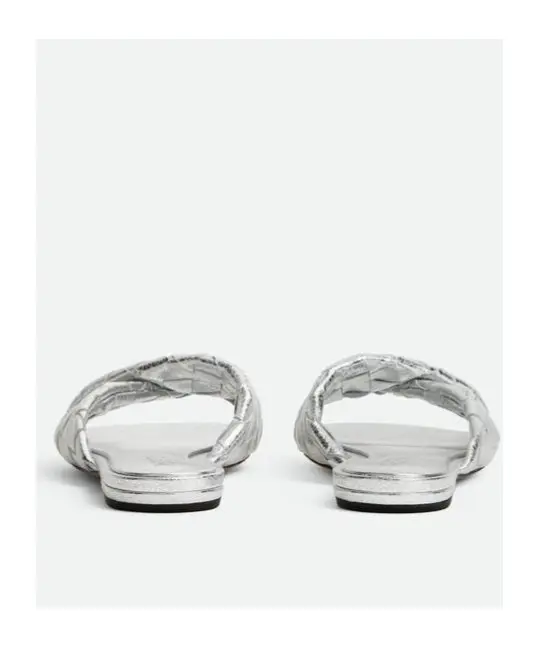Bottega Veneta Blink Flat Mule - Silver