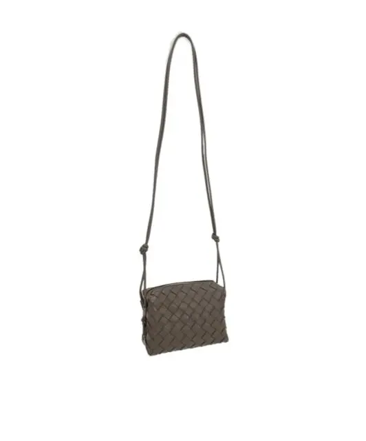 Bottega Veneta Mini Loop Woven Shoulder Bag - Brown