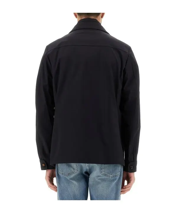 MOORER Volmer-kn Double-breasted Peacoat - Black