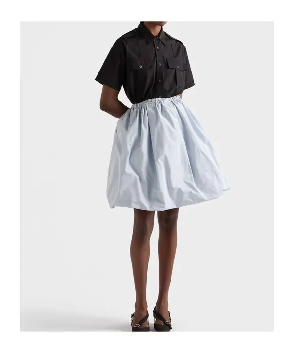 Prada Short-sleeved Poplin Shirt - Black