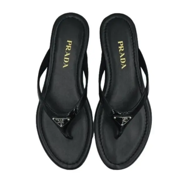 Prada Round Toe Flip Flops