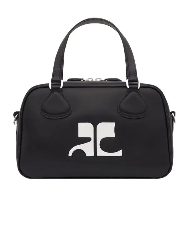 COURREGES Logo Shoulder Bag - Black