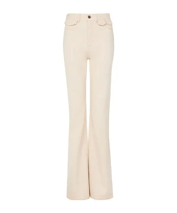 Chloé High-waisted Flared Jeans - Nude