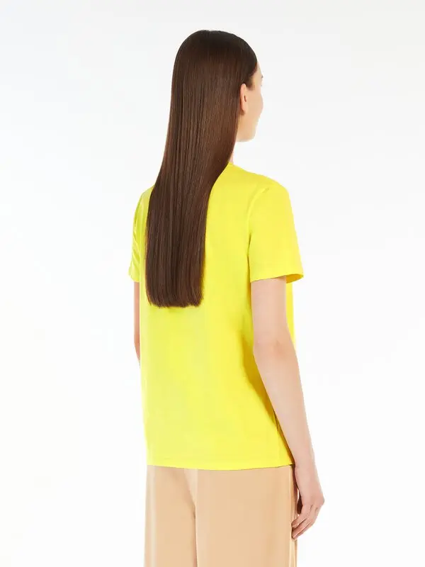 Max Mara Crewneck T-shirt With Feather Embellishment