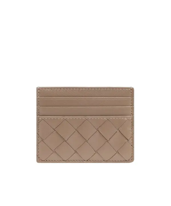 Bottega Veneta Intrecciato Open Top Card Case - Brown