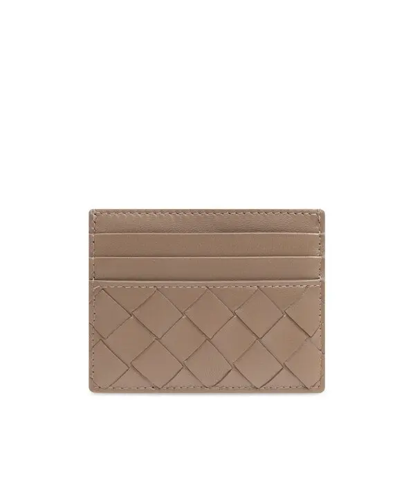 Bottega Veneta Intrecciato Open Top Card Case - Brown