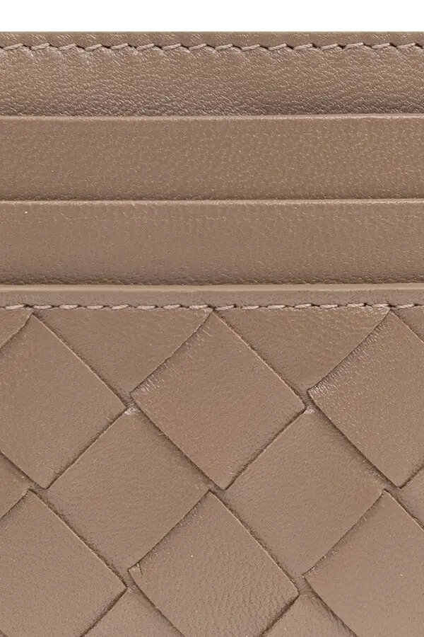 Bottega Veneta Intrecciato Open Top Card Case - Brown