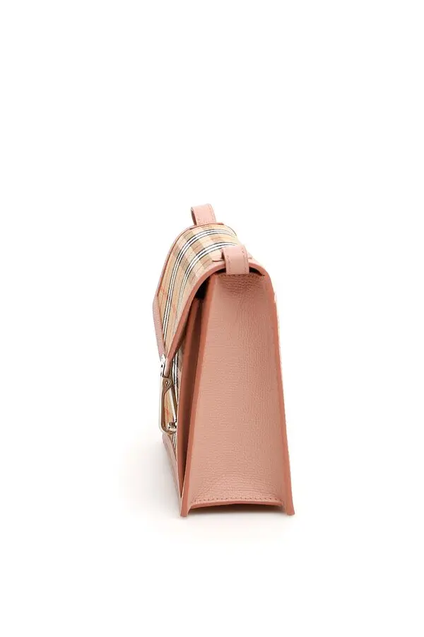 Burberry Small Checked Diagonal Backpack