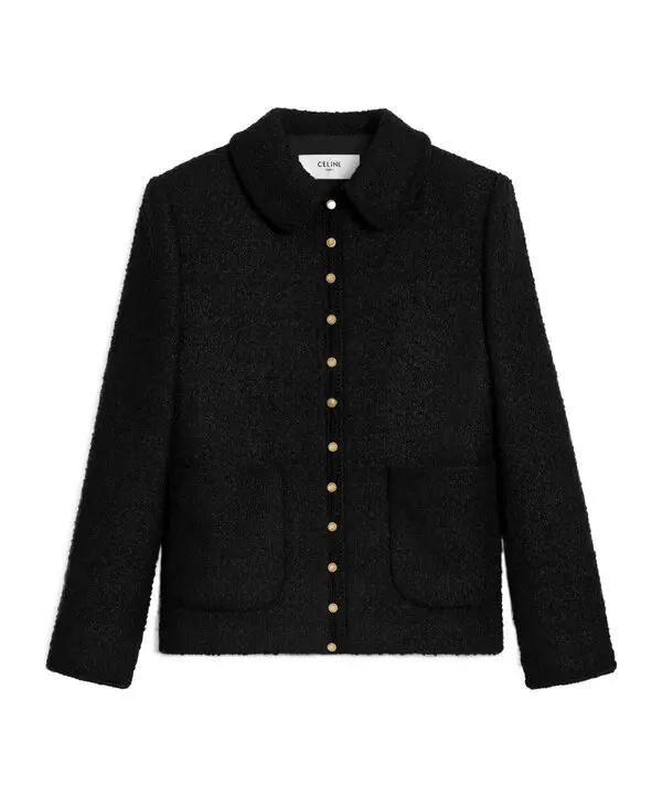 Celine Chasseur Jacket In Cashmere Bouclette Natte