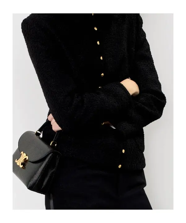 Celine Chasseur Jacket In Cashmere Bouclette Natte