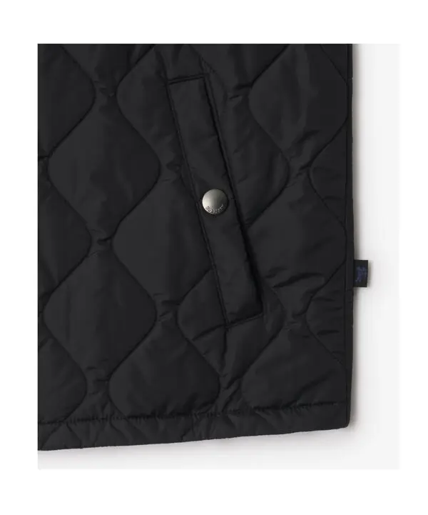 Burberry Quilted Nylon Gilet With Checked Lining