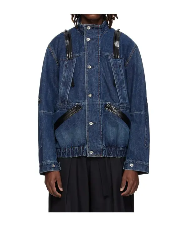 Sacai Non-stretch Denim Jacket - Blue