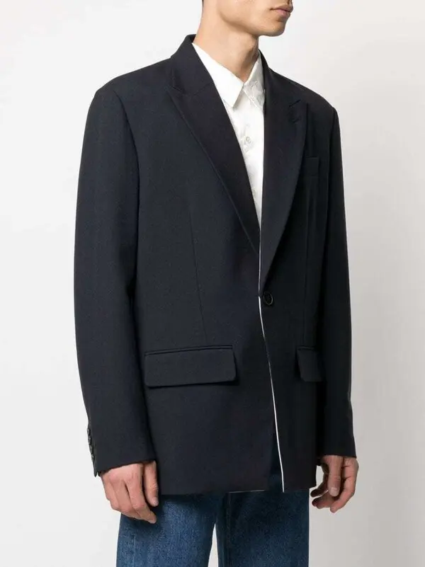 Valentino Garavani Single-breasted Long-sleeved Blazer - Black