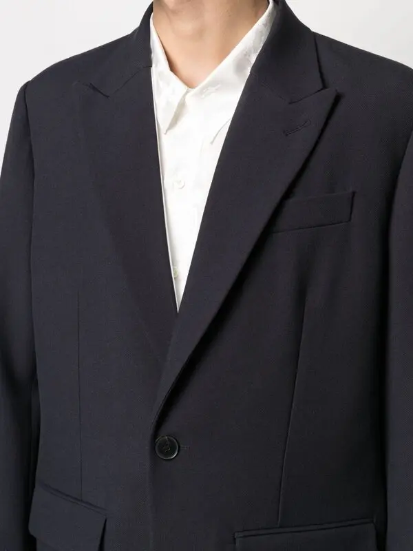 Valentino Garavani Single-breasted Long-sleeved Blazer - Black