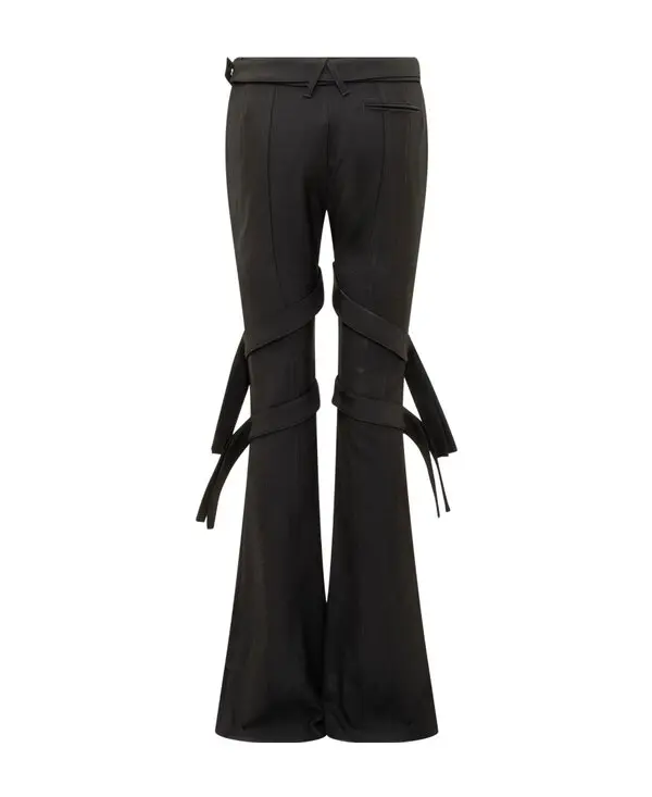 AMBUSH Strap-detail Mid-rise Flared Trousers