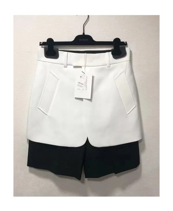 We11Done Paneled High-rise Shorts With Buckle Detail
