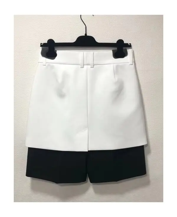 We11Done Paneled High-rise Shorts With Buckle Detail