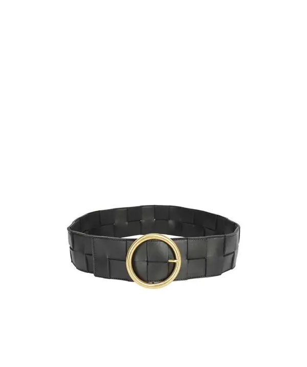 Bottega Veneta Maxi Intrecciato Belt - Black