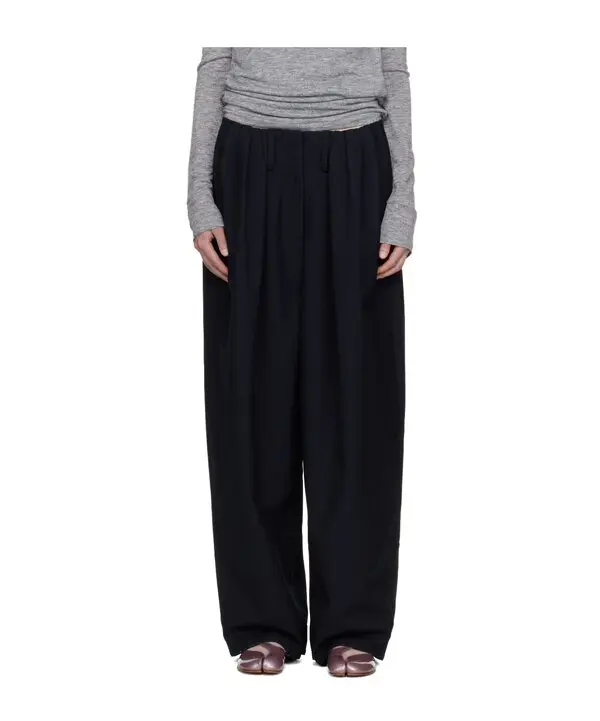 OPEN YY Gathered Wide-leg Trousers