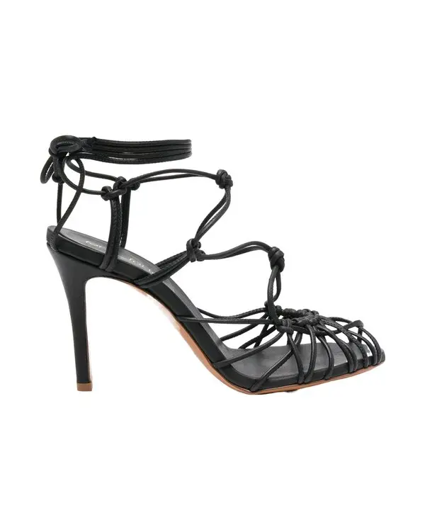 FORTE_FORTE 95mm Stiletto Heel Lace-up Sandals With Knot Detailing