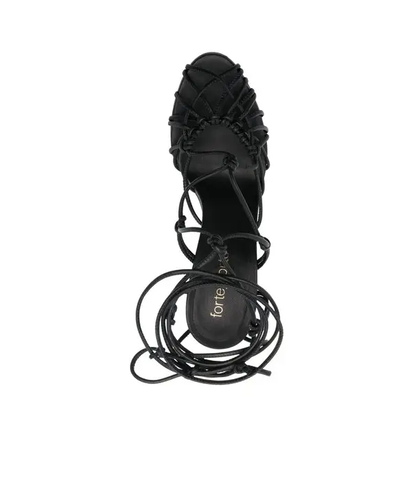 FORTE_FORTE 95mm Stiletto Heel Lace-up Sandals With Knot Detailing