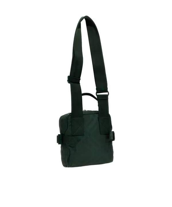 Burberry Checked Zipped Shoulder Bag - Black