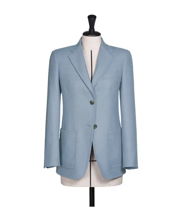 Max Mara Single-breasted Blazer With Classic Lapel And Patch Pockets - Blue