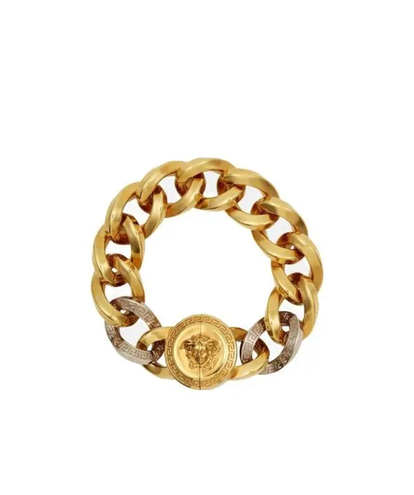 Versace Medusa Chain-linked Bracelet - Yellow