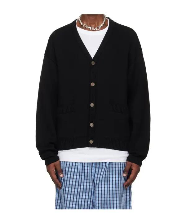 Vetements Wool Long-sleeved Knit Cardigan