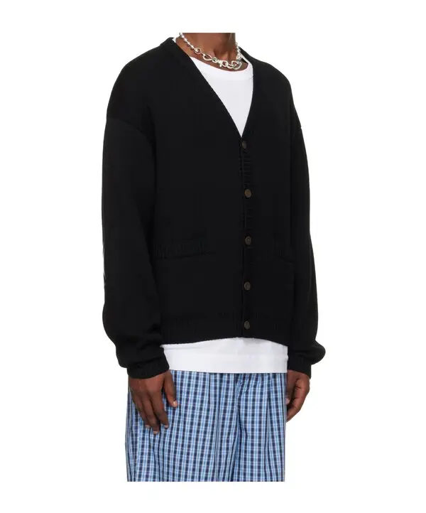Vetements Wool Long-sleeved Knit Cardigan