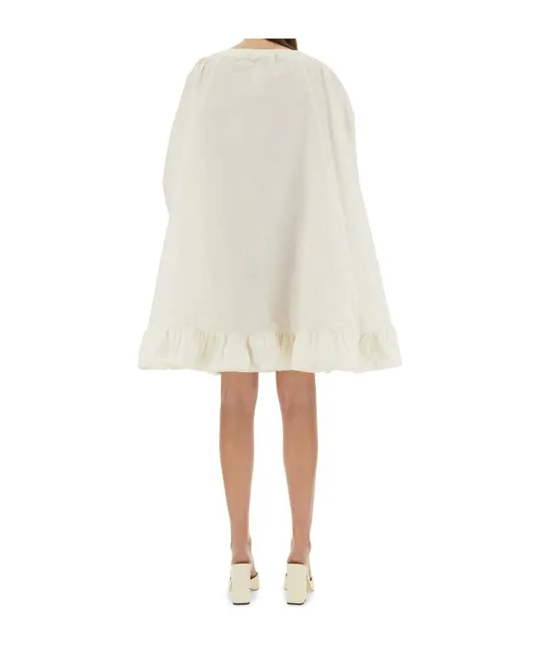 PATOU Ruffled A-line Dress With Long Sleeves