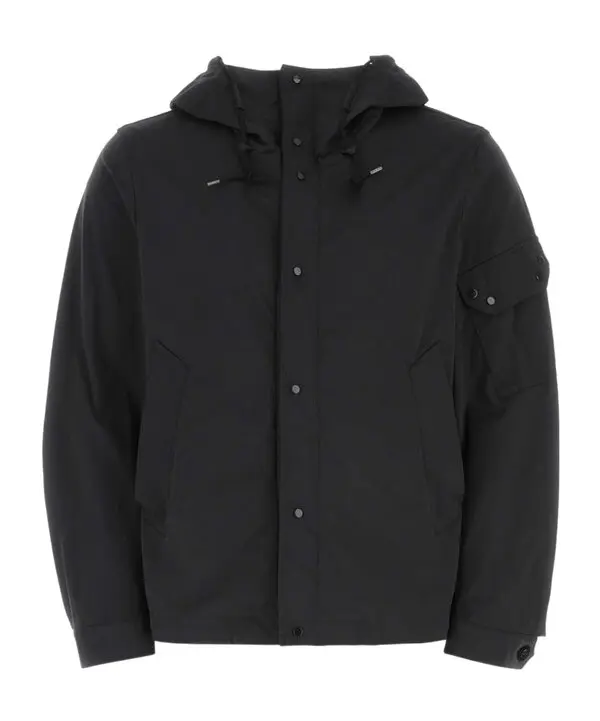 TEN C Long-sleeved Hooded Drawstring Jacket