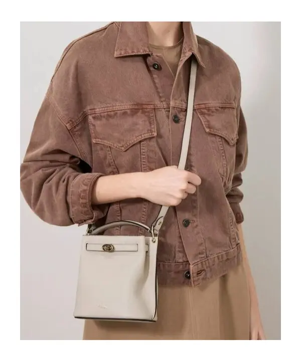Mulberry Islington Turn Lock Bucket Bag - Chalk