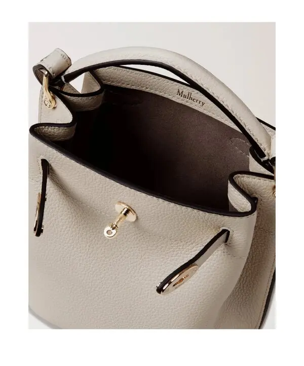 Mulberry Islington Turn Lock Bucket Bag - Chalk
