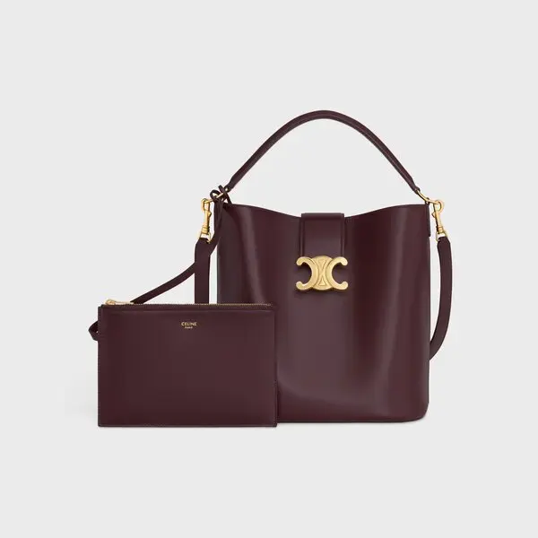 Celine Medium Bucket Bag In Smooth Calfskin - Red