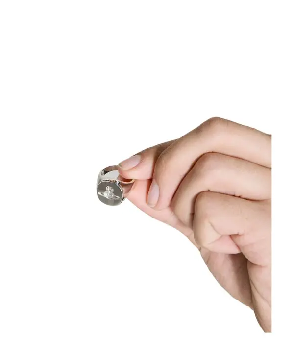 VIVIENNE WESTWOOD Orb Debossed Seal Ring - Yellow