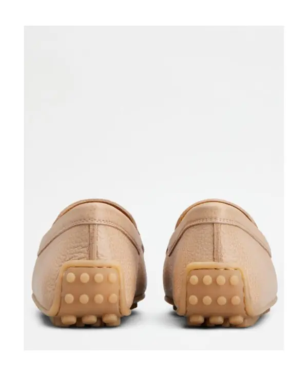 TOD'S Gommino Round Toe Slip-on Loafers - Nude